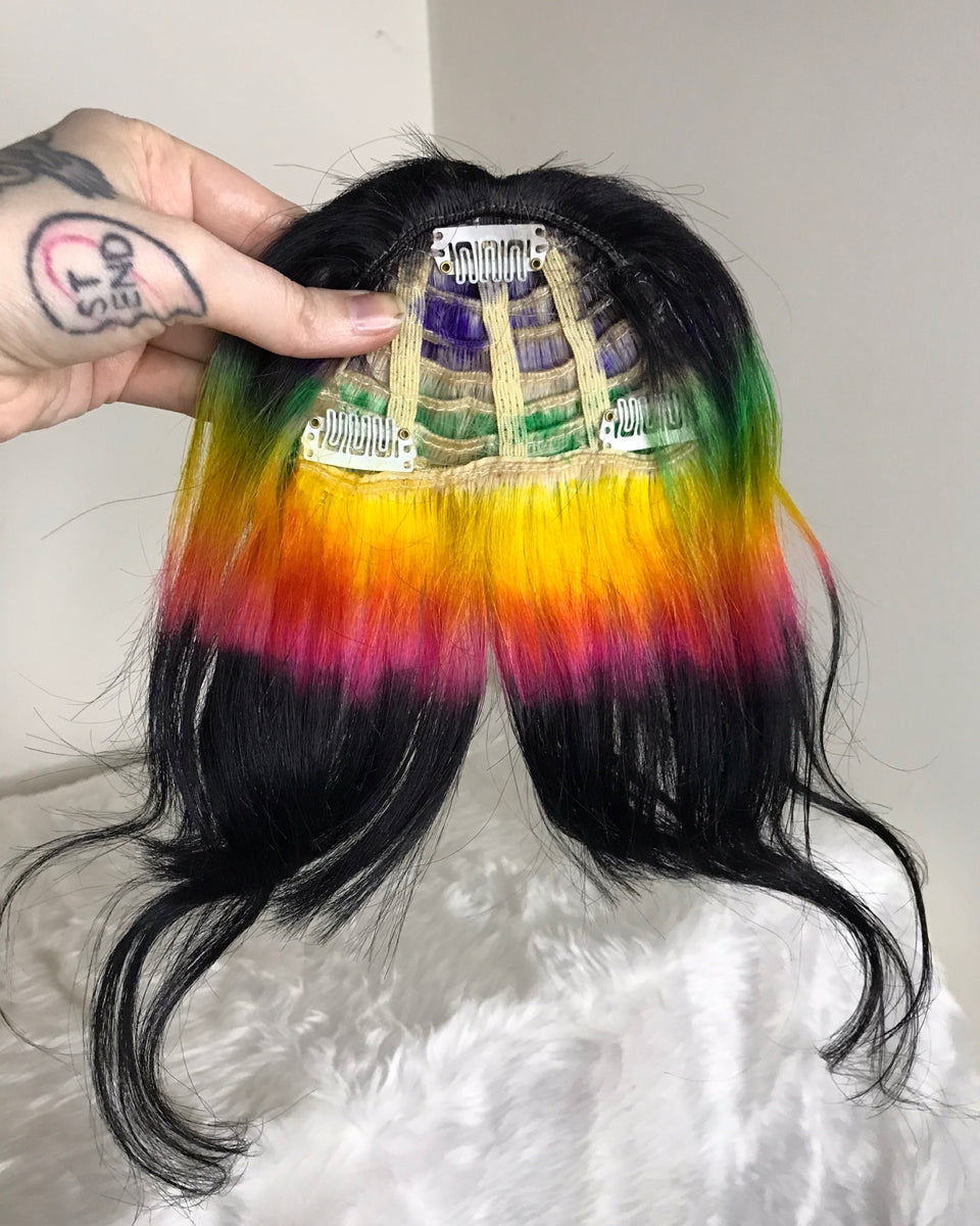Clip-in Rainbow Bangs – Lizzis Lox